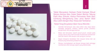 zat aktif dan eksipian dalam pembuaan tablet | PPTX