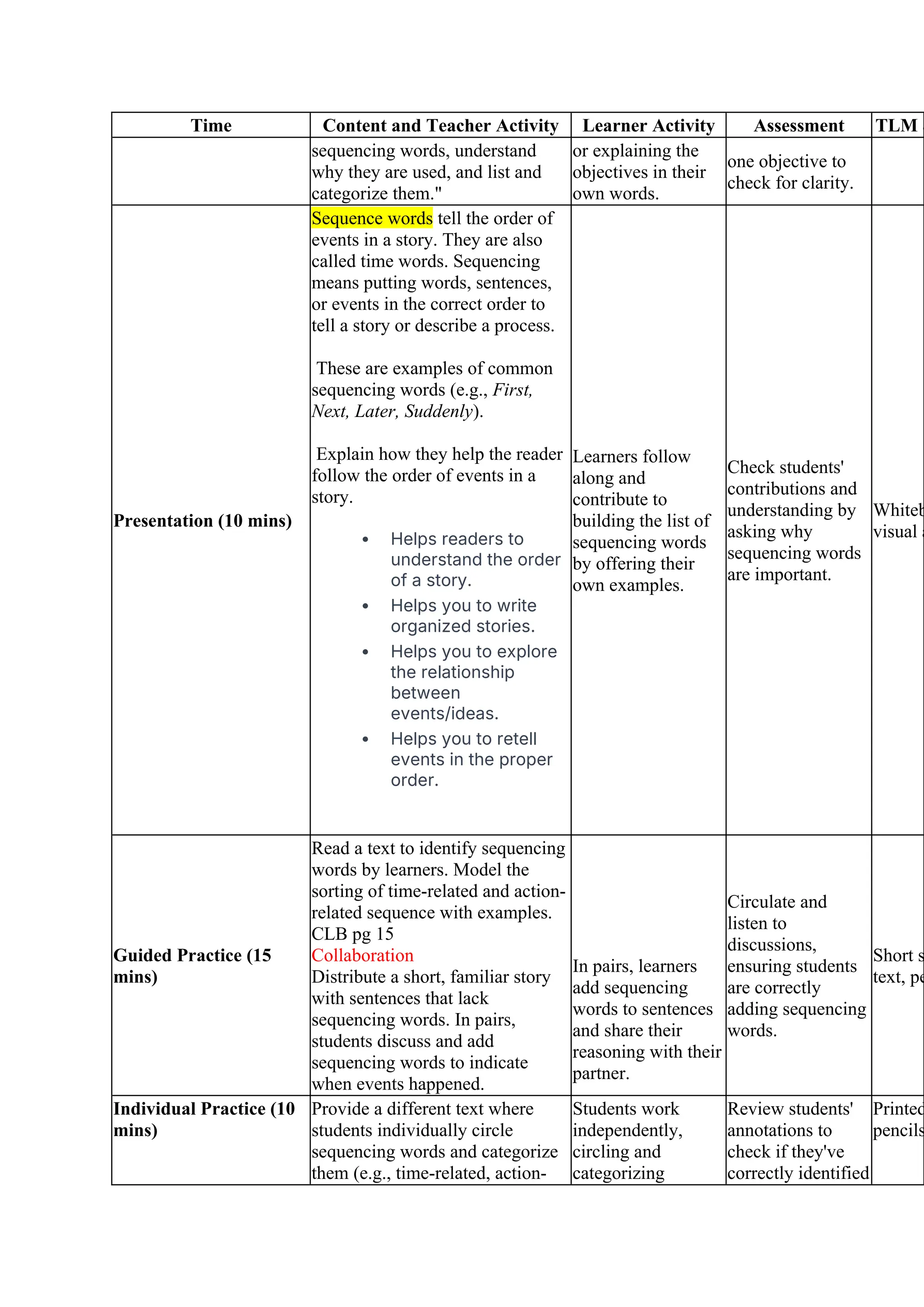 T1 Literacy WK 6 Lesson Plan 2024 x.docx