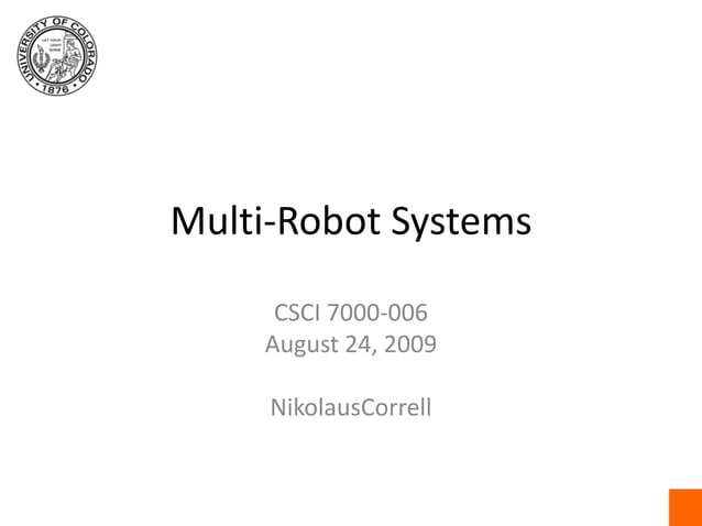 August 24, Introduction to Robotics | PPTX | Robotics | Technology & Computing