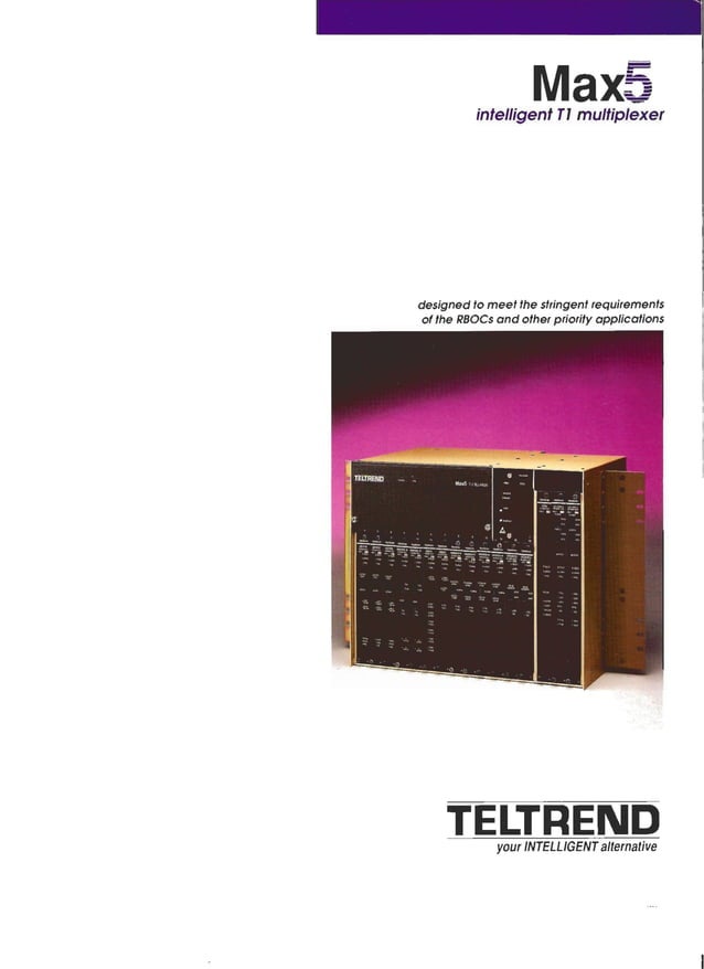 T1 Multiplexer Teltrend | PDF
