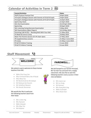 Evergreen Primary School Term 1 Newsletter | PDF