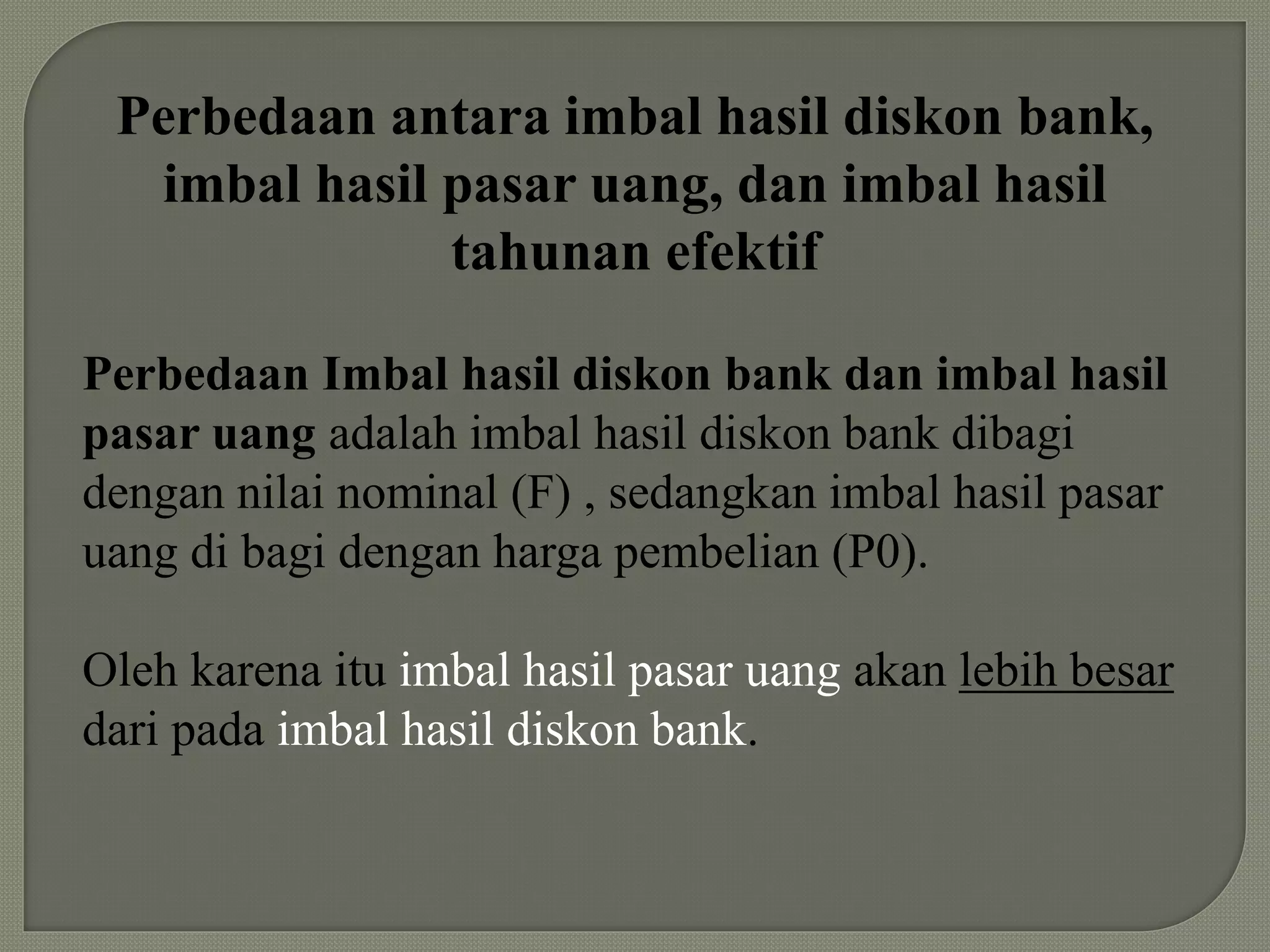 Ppt matematika keuangan "imbal hasil dan pengembalian". | PPTX