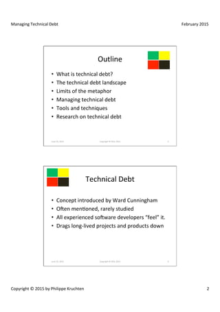 Managing Technical Debt | PDF