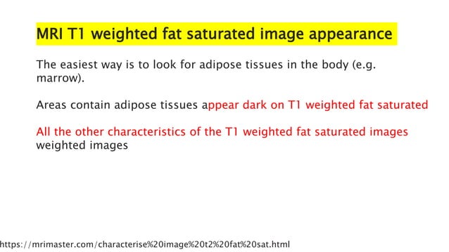 T1 T2 Fat saturation MRI.pptx