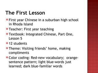 F. Tang, W. Wu: Best Practices in Chinese Language Classrooms: A ...