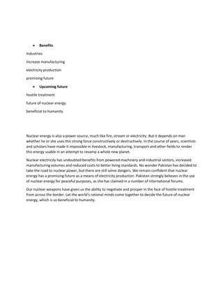 Nuclear energy boon or ban | DOCX