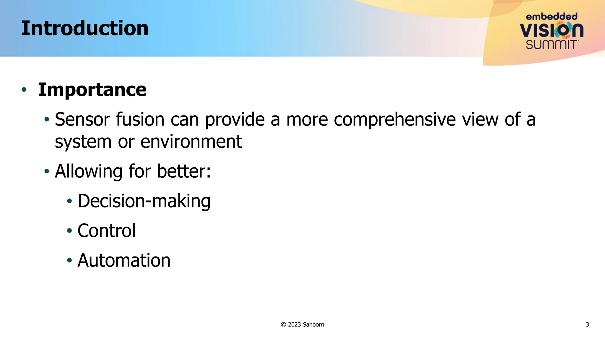 “Sensor Fusion Techniques for Accurate Perception of Objects in the Environment,” a Presentation ...