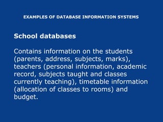 T1 w2 ipt hsc lesson information systems and databases | PDF ...