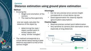 "Distance Estimation Solutions for ADAS and Automated Driving," a ...
