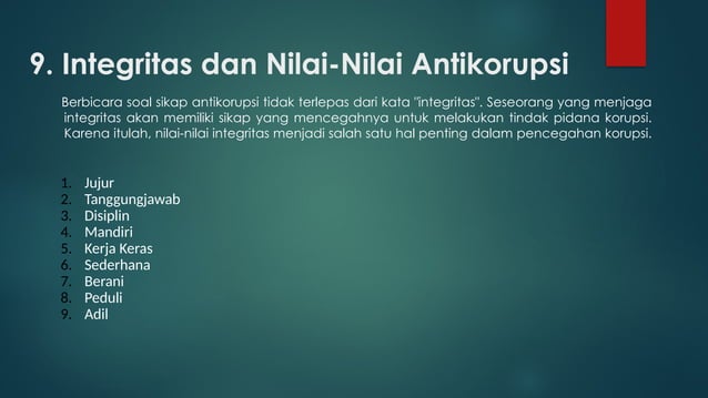 Tugas Materi Antikorupsi Dasar Penyuluhan | PPTX
