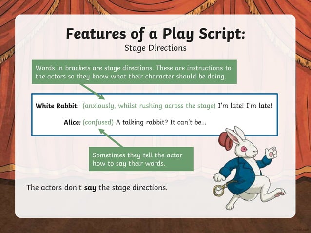 Features of a Play Script for elementary | PPTX | Theater | Fine Art