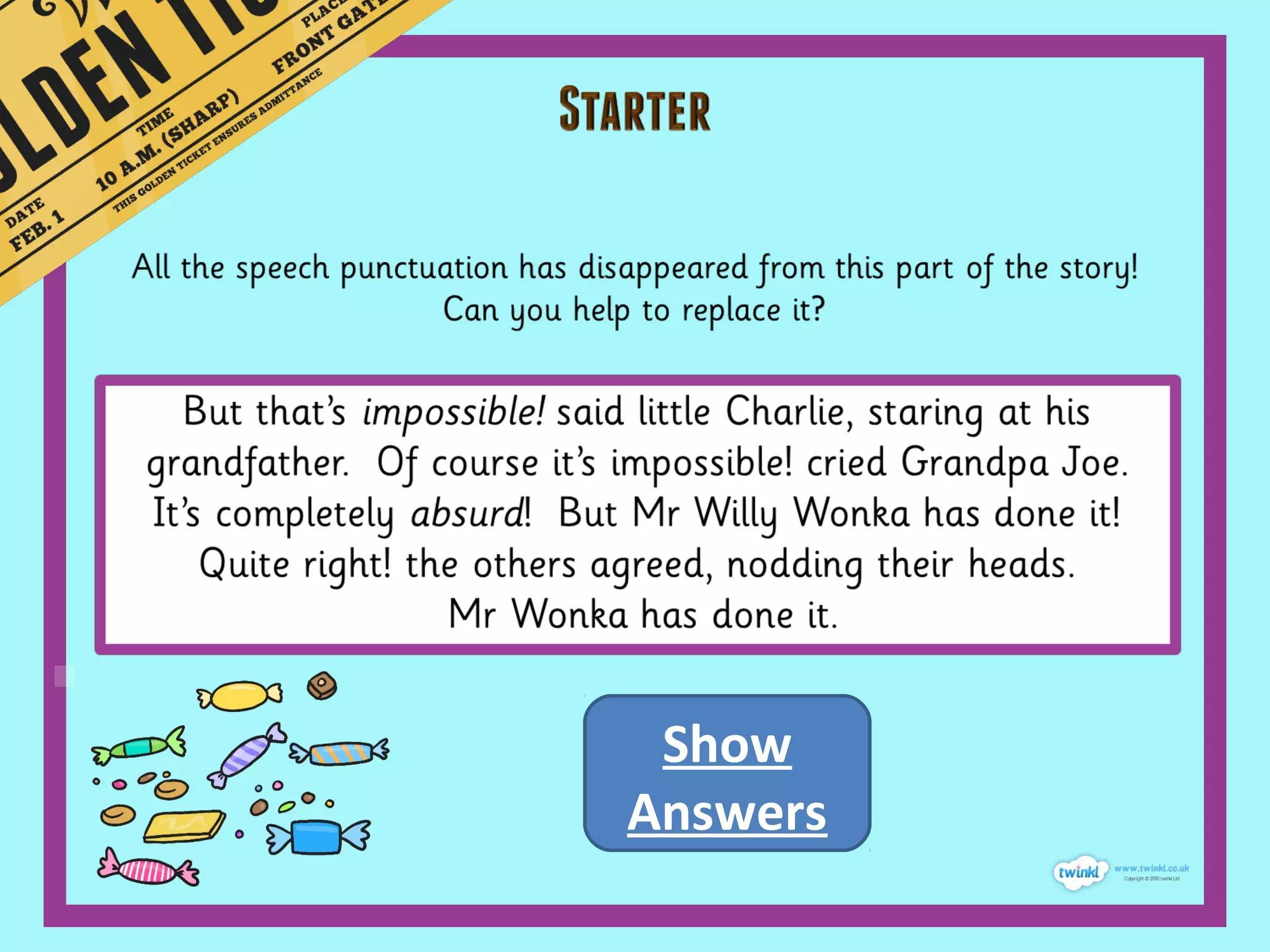 charlie and the chocolate factory PowerPoint | PPT