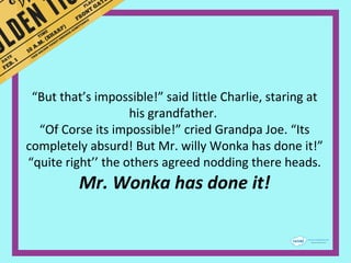 charlie and the chocolate factory PowerPoint | PPT