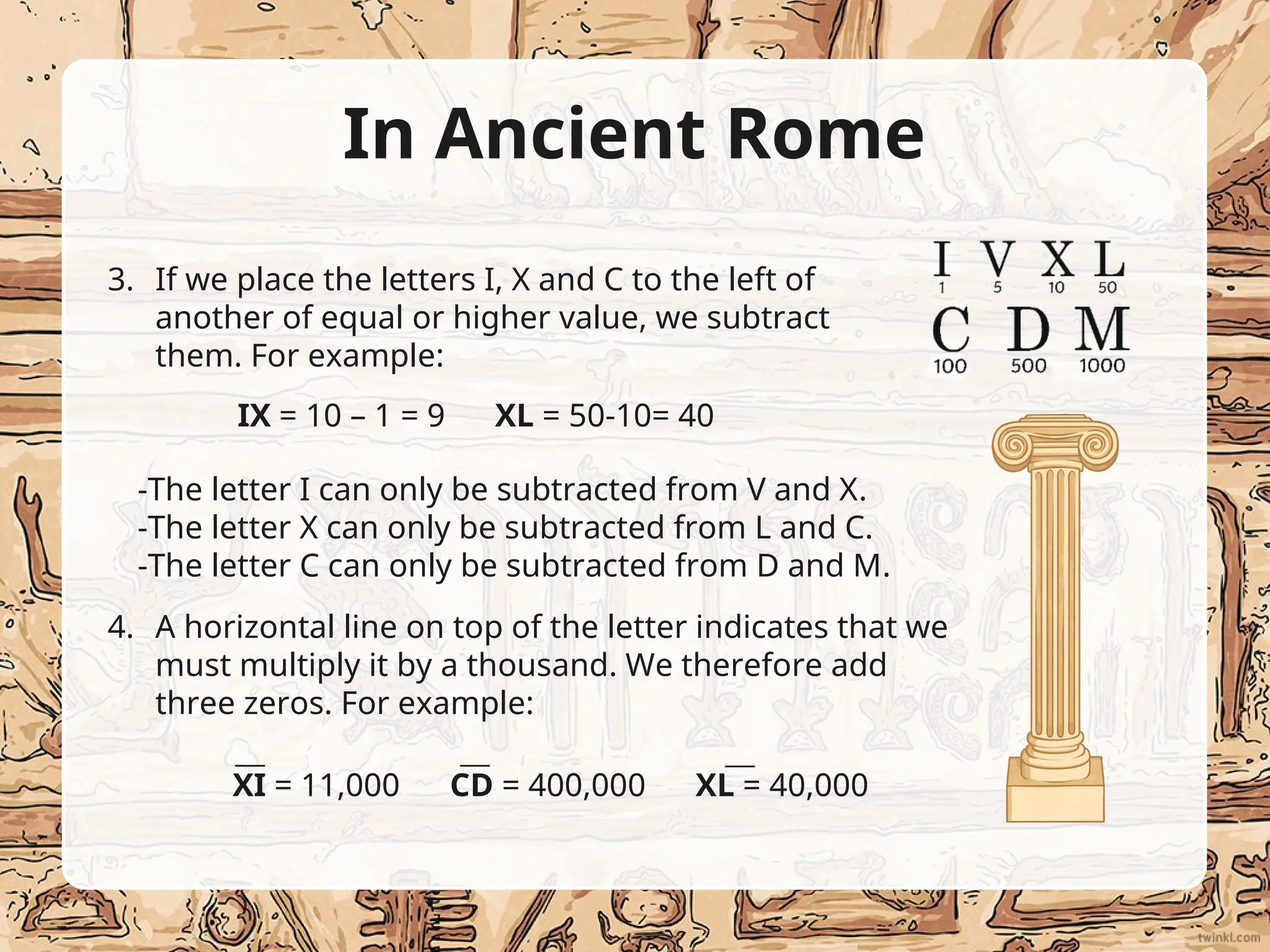 Other ways of counting Ancient Egypt and Rome | PPT