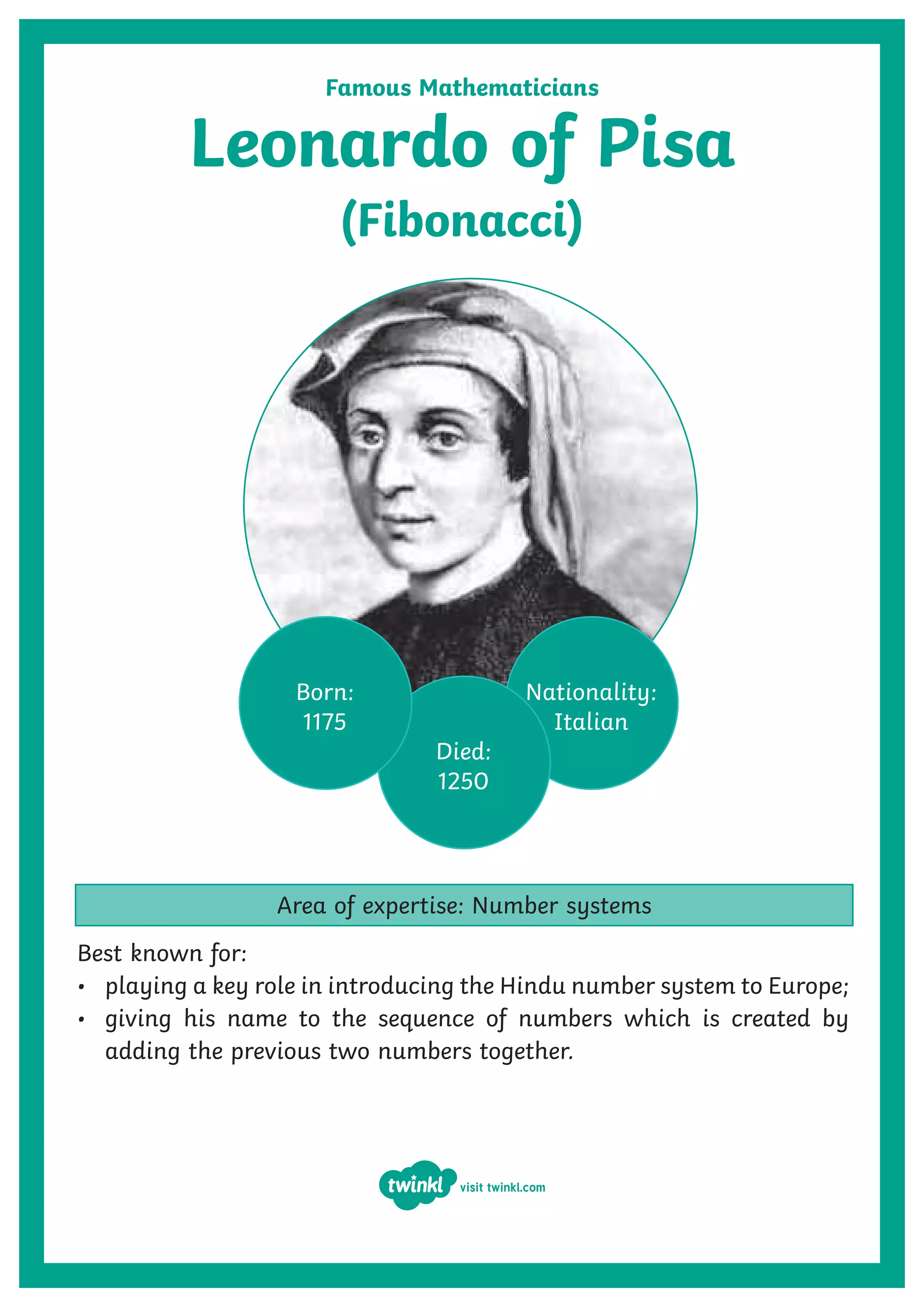 Famous Mathematicians | PDF
