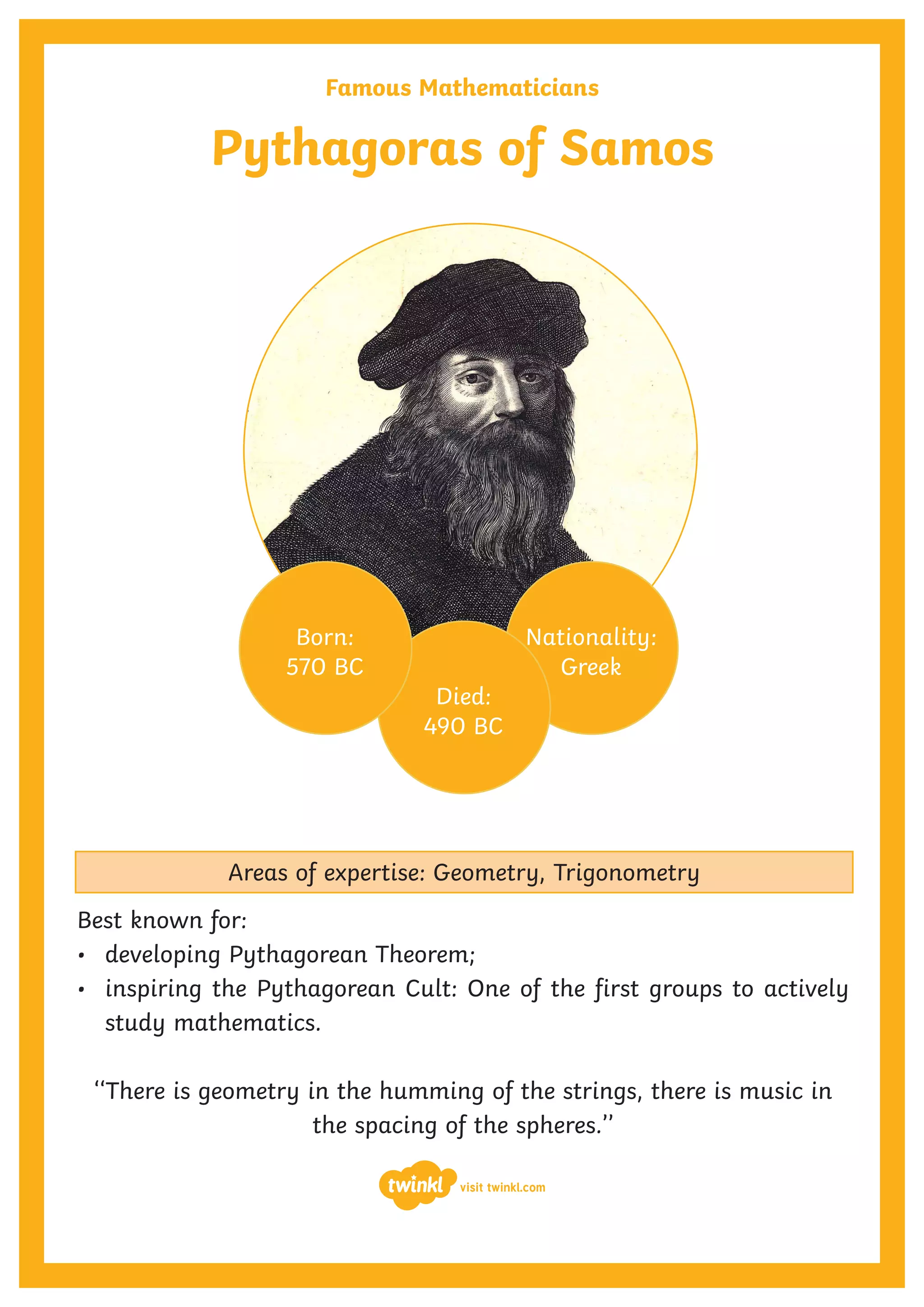 Famous Mathematicians | PDF