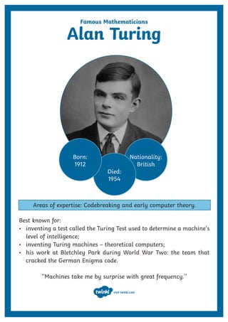 Famous Mathematicians | PDF