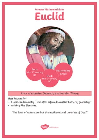 Famous Mathematicians | PDF