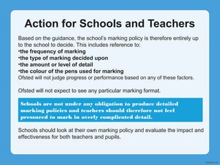 School Marking Guidance Update PowerPoint | PPT