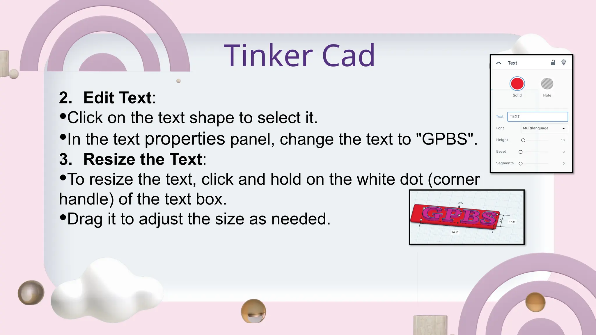 Tinker cad presentation for MYP design session | PPT