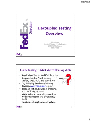 Decoupled System Interface Testing at FedEx | PDF