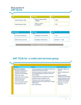 User Acceptance Testing in the Testing Center of Excellence | PDF