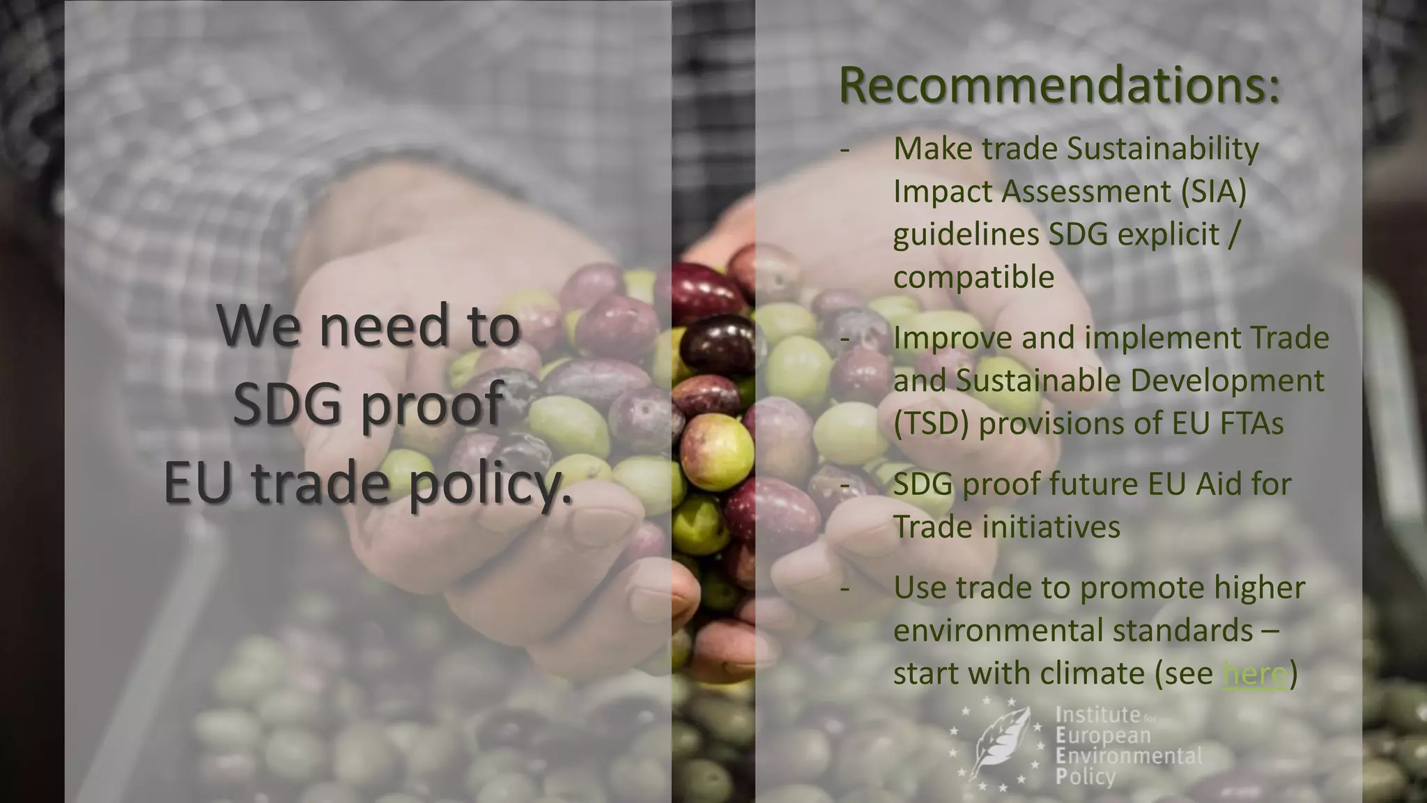 EU internal and external policy nexus for SDGs | PPTX