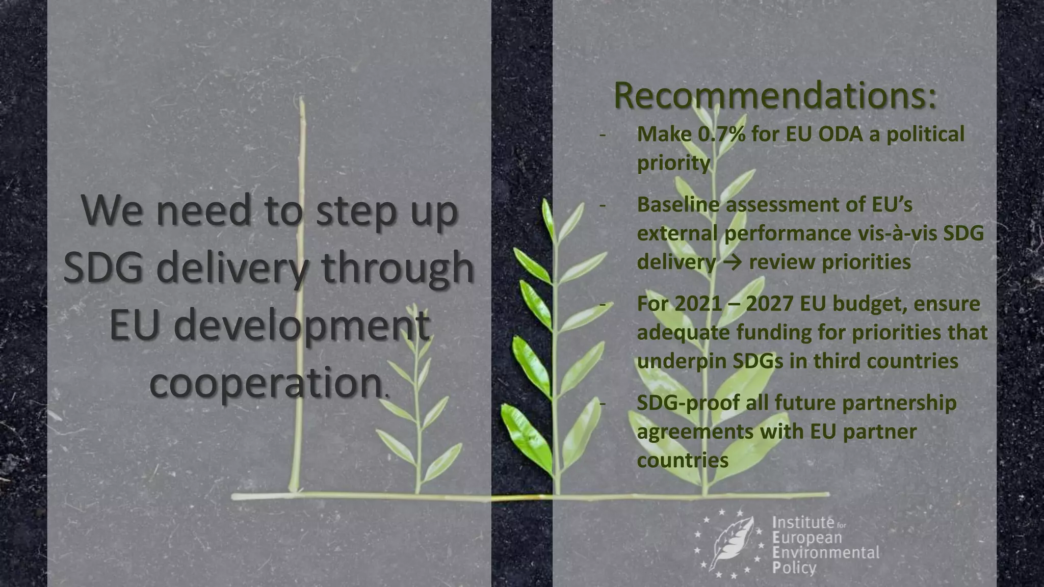 EU internal and external policy nexus for SDGs | PPTX