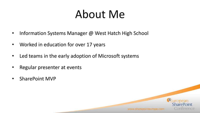 T21 SharePoint Europe Slide Deck | PPTX