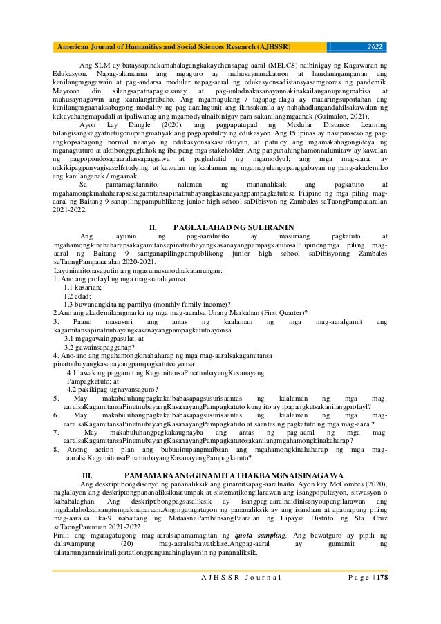 KAALAMAN AT HAMON SA PAGGAMIT NG KAGAMITAN SA PINATNUBAYANG KASANAYANG ...