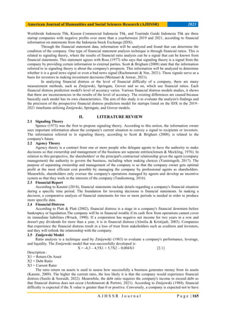 Comparative Analysis of The Accuracy Level of The Zmijewski, Springate ...