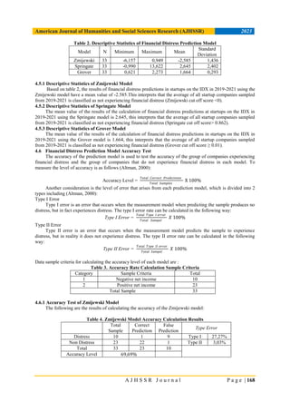 Comparative Analysis of The Accuracy Level of The Zmijewski, Springate ...