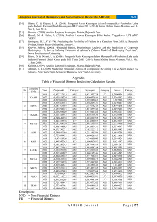 Comparative Analysis of The Accuracy Level of The Zmijewski, Springate ...