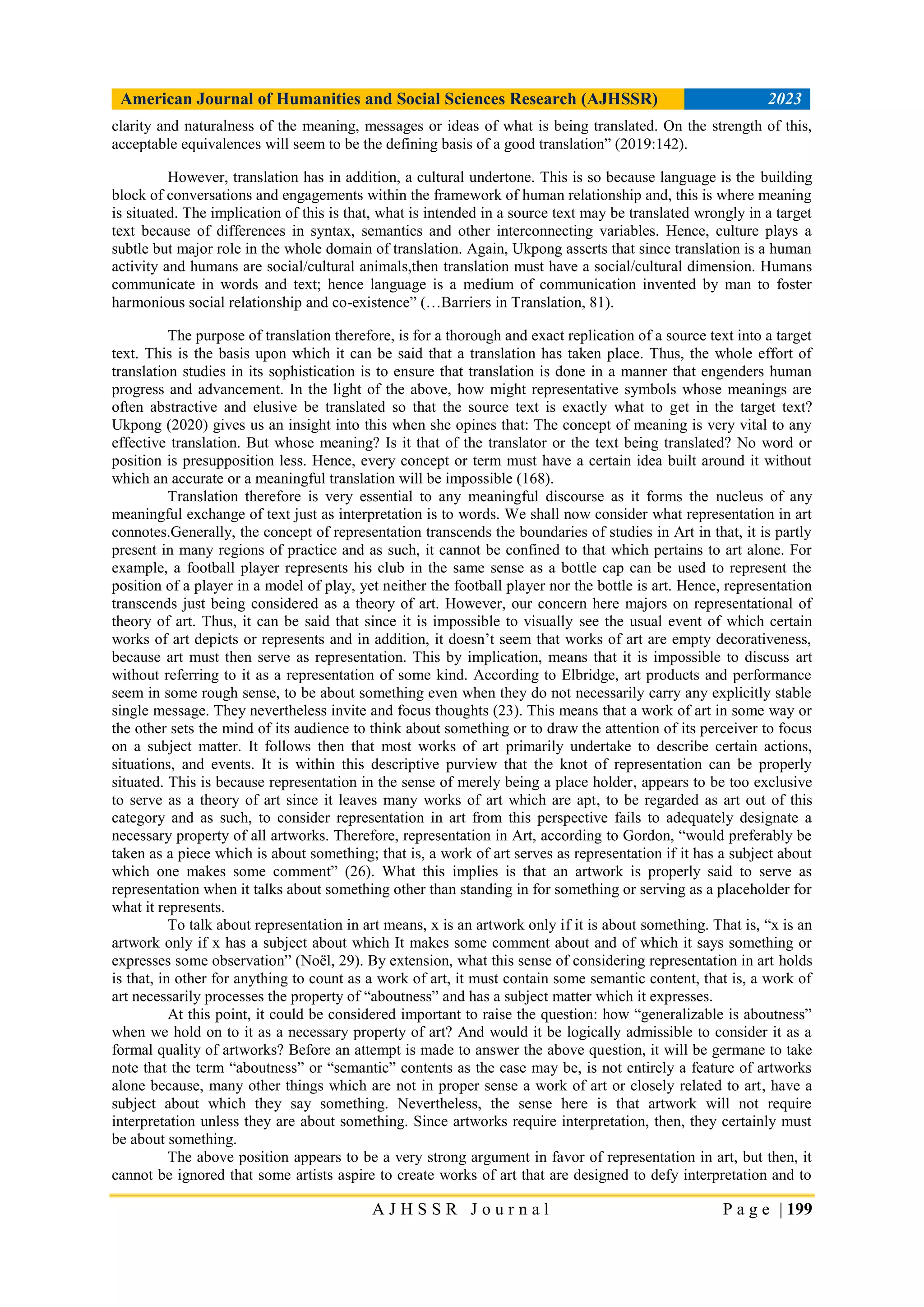 REPRESENTATIONS AND SYMBOLS IN EFIK MYTHOLOGY: IMPLICATIONS FOR ...