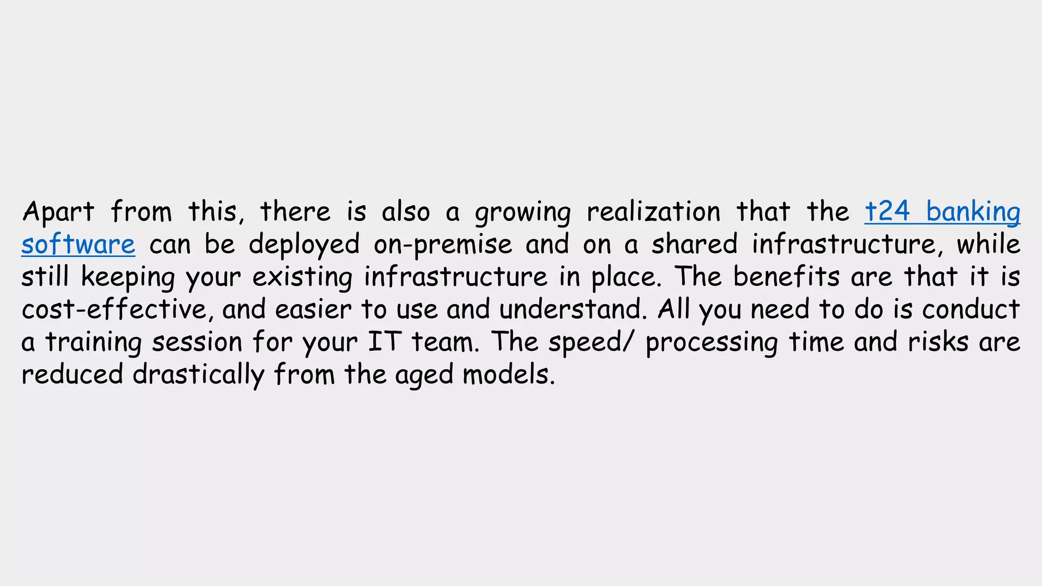 T24 Core Banking: Benefits | PPTX