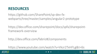 European SharePoint Conference 2017 - SharePoint Framework, Angular & Azure Functions | PPTX