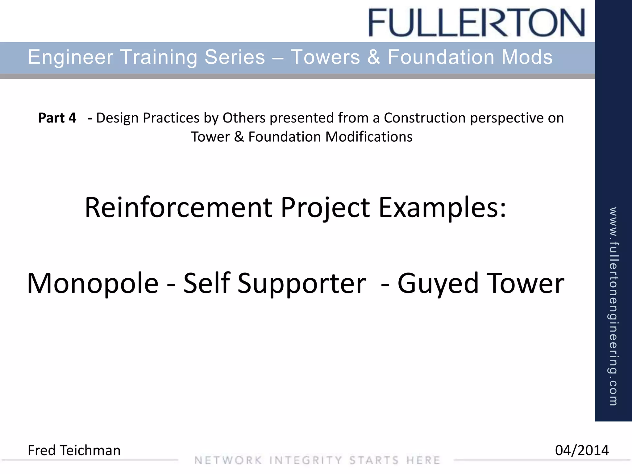 Part 4 Mods - Tower and Foundation Modifications on vertical structures ...