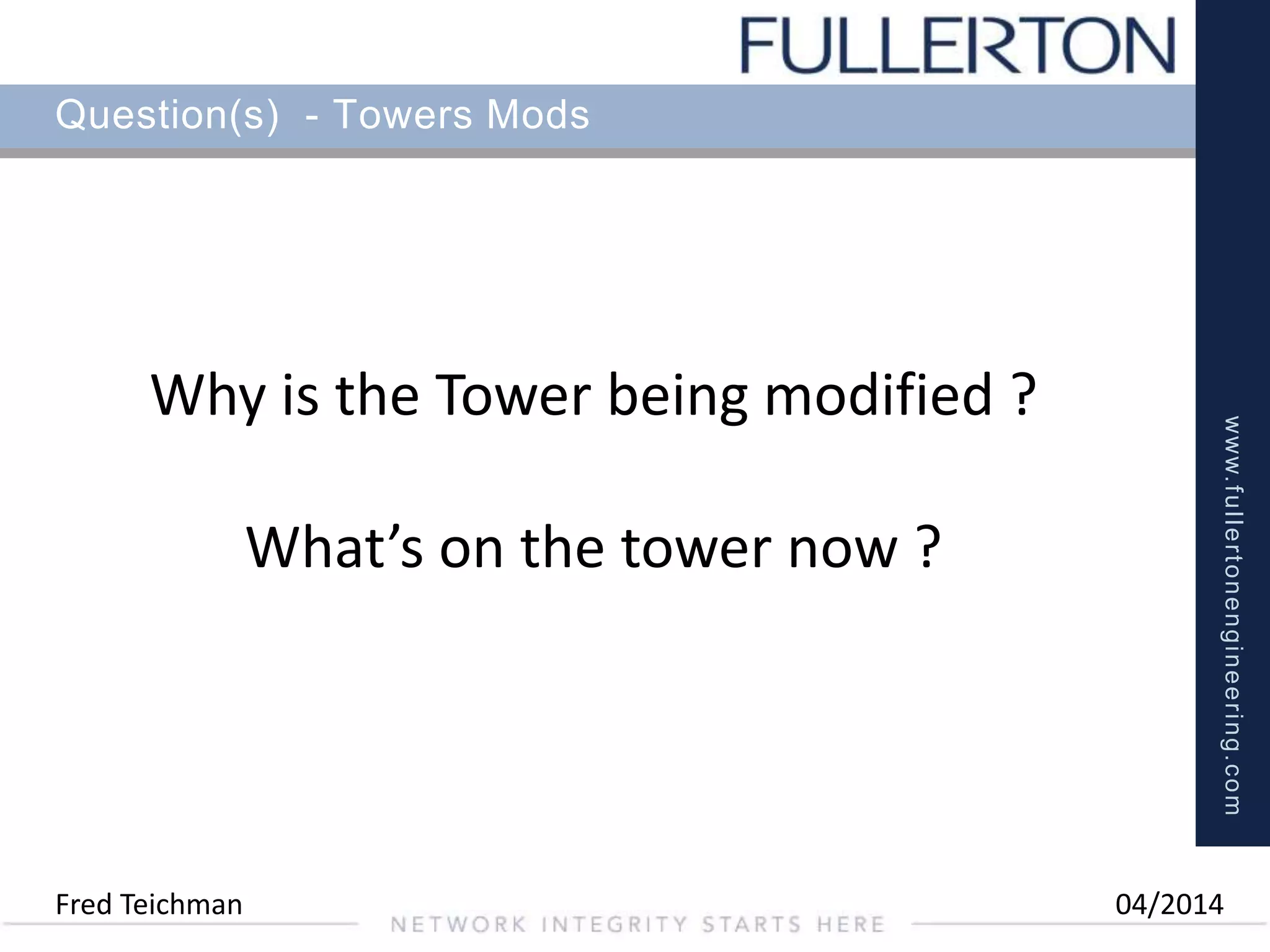Part 4 Mods - Tower and Foundation Modifications on vertical structures ...