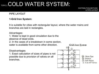Cold water distribution | PPT | Water Services | Home Utilities
