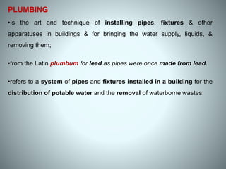 Cold water supply system & Components | PPSX