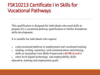 T2 l & foundation skills Certificate Access and Skils | PPTX