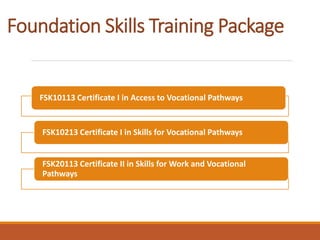 T2 l & foundation skills Certificate Access and Skils | PPTX