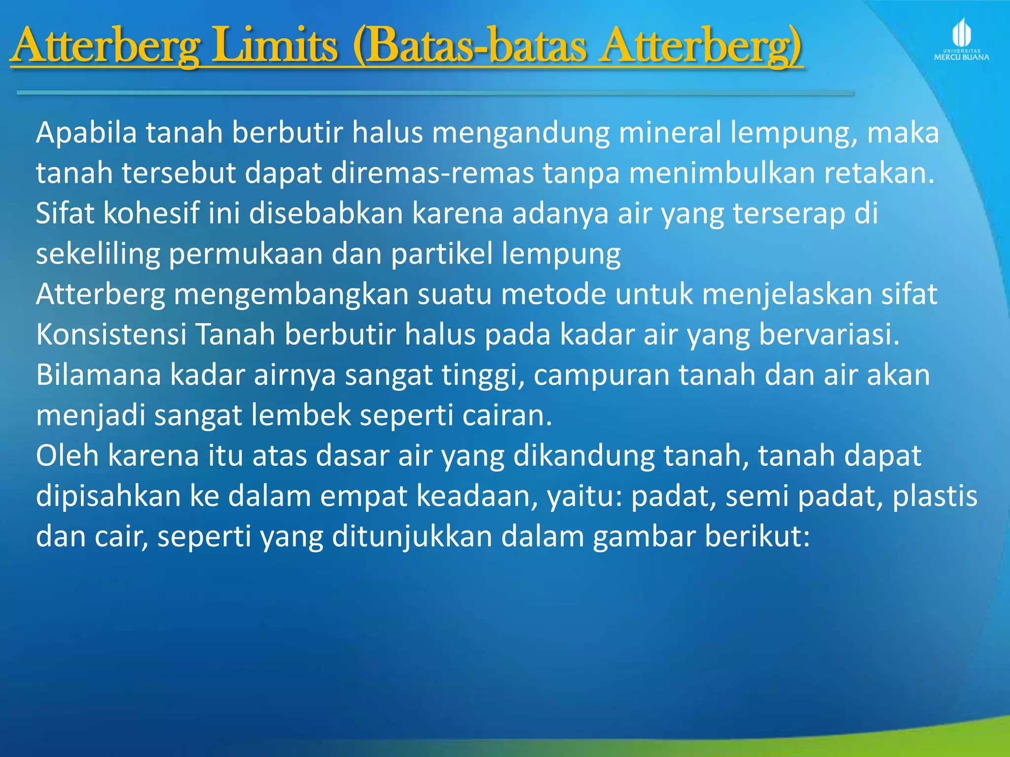 Batas-Batas Atterberg | PPTX