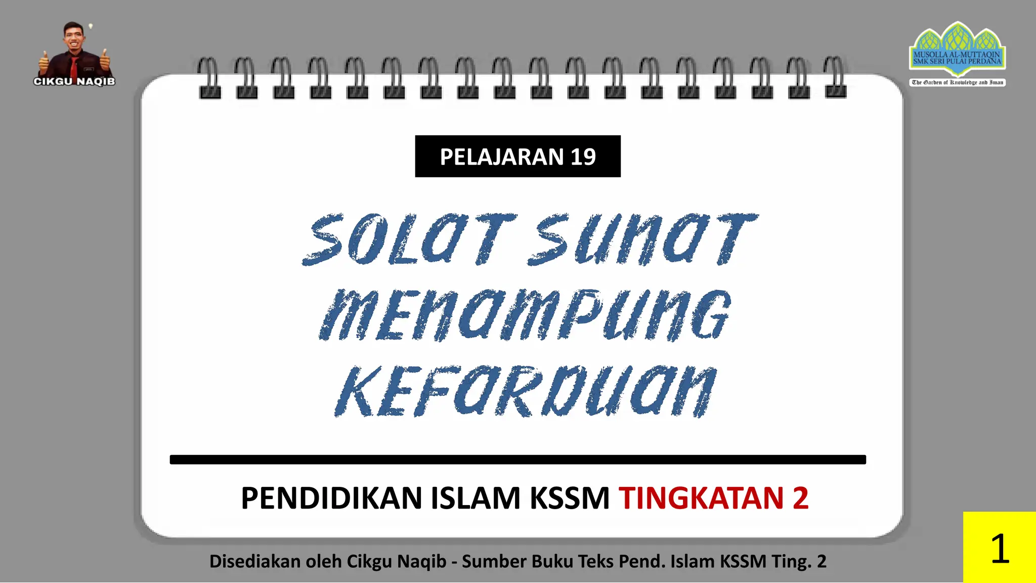 Pelajaran 19 - SOLAT SUNAT MENAMPUNG KEFARDUAN (Tingkatan 2 KSSM) | PDF