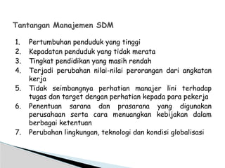 Pengertian Manajemen sumber daya manusia | PPTX