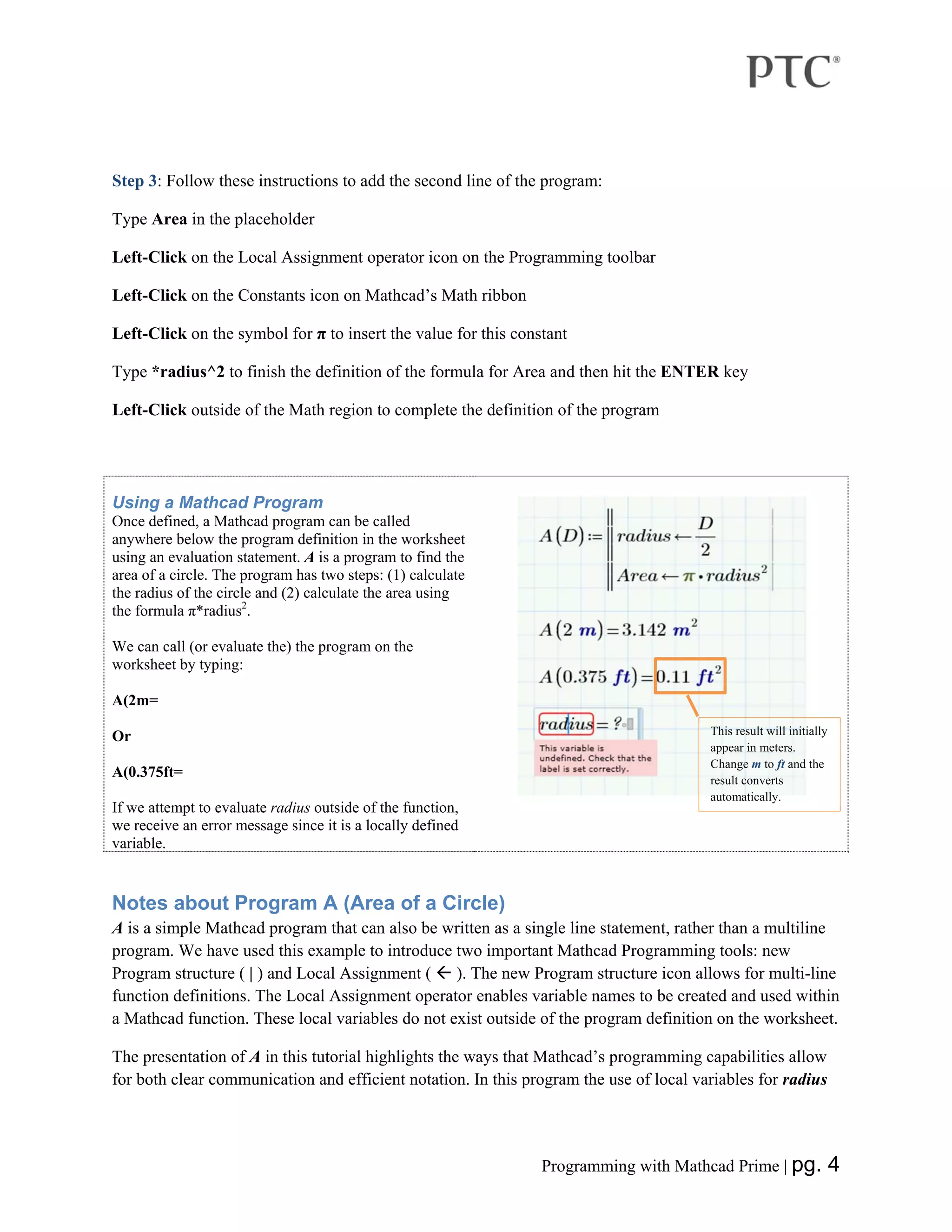 Programming with Mathcad Prime | PDF