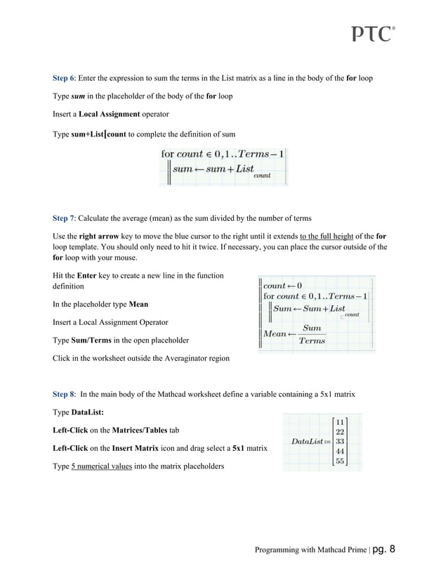 Programming with Mathcad Prime | PDF