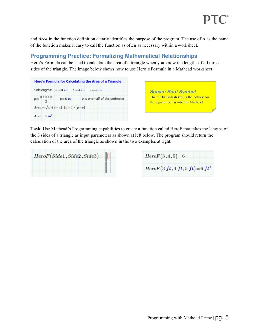 Programming with Mathcad Prime