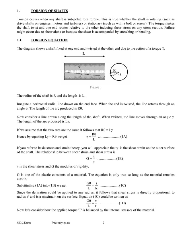 Torsion Hollow Shaft | PDF | Physics | Science