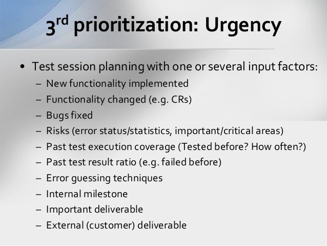 Matthias Ratert Automated Test Case Prioritization Eurostar 2012